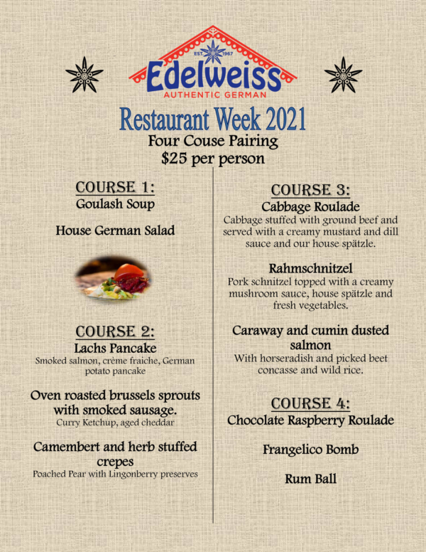 Edelweiss Restaurant Week - Edelweiss German Restaurant